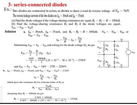 Series Connected DiodesEx Two Diodes Are Connected In Series As Sh
