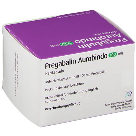 Pregabalin Aurobindo 100 Mg 100 St Mit Dem E Rezept Kaufen Shop Apotheke