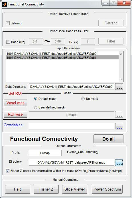9 The Gui For Functional Connectivity Analysis In Rest Download