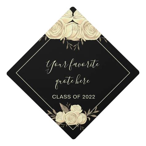 Personalized Quote Floral Graduation Class Of 202 Graduation Cap Topper