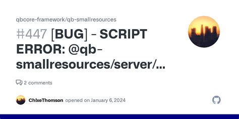 Bug Script Error Qb Smallresources Server Entities Lua Attempt To Index A Nil Value