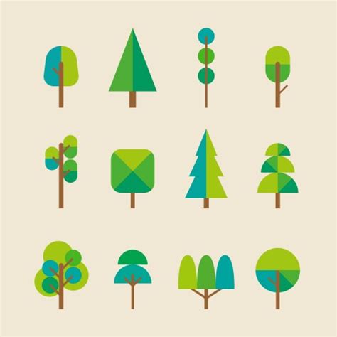 Tree Flat Style Royalty Free Vector Image VectorStock