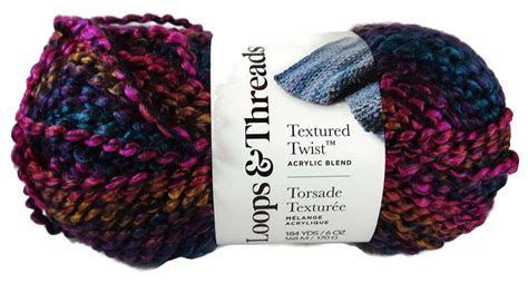 Loops And Threads Yarn Textured Twist Gems Knitting Crochet Craft Multi Color Etsy