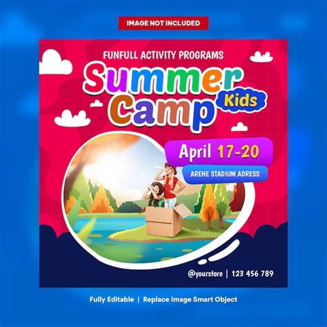Plantilla De Actividades Sociales Para Campamentos De Verano Para Niños