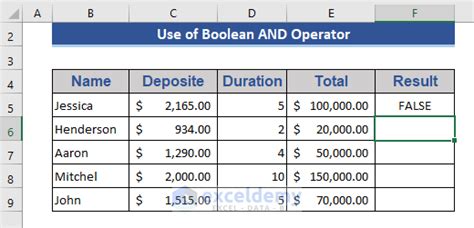 How To Use Boolean Operators In Excel Methods ExcelDemy