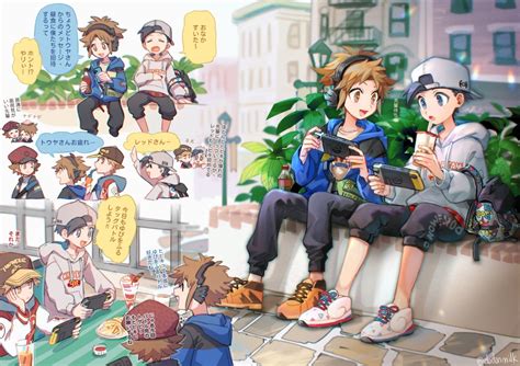 Red Ethan Hilbert And Nate Pokemon And 4 More Drawn By Huan Li
