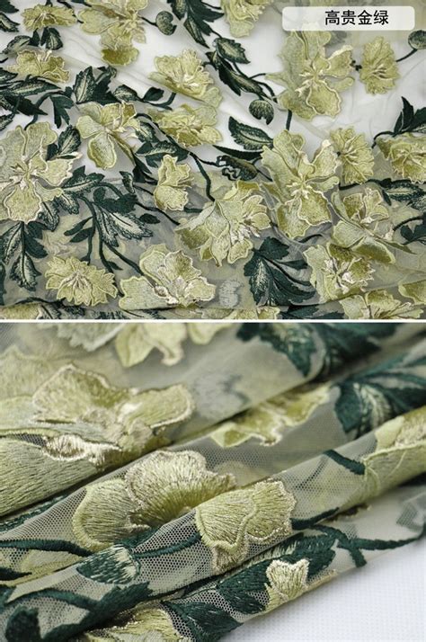 Dark Blue Floral Embroidered Lace Fabric Navy Blue Retro Etsy