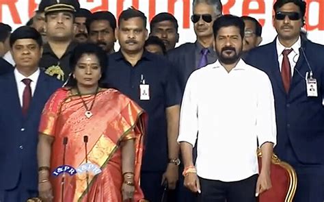 తెలంగాణ ముఖ్యమంత్రిగా ప్రమాణస్వీకారం చేసిన రేవంత్ రెడ్డి Swearing In