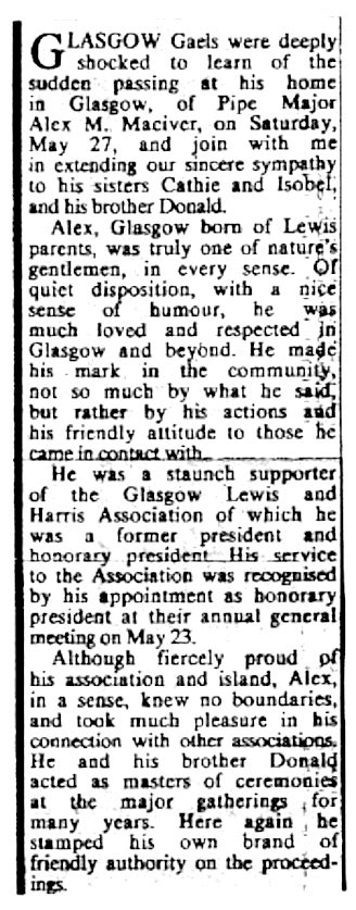 Piping Pressp M Alex M Maciver 1918 1989 Teacher Composer Drama Producer