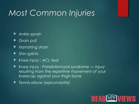 Sports Injury Management Ppt