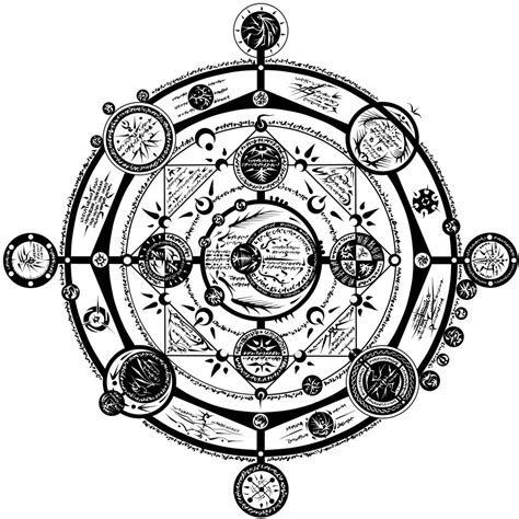 Sacred Geometry Art Tattoo Magic Circle Tattoo Alchemy Circle Tattoo