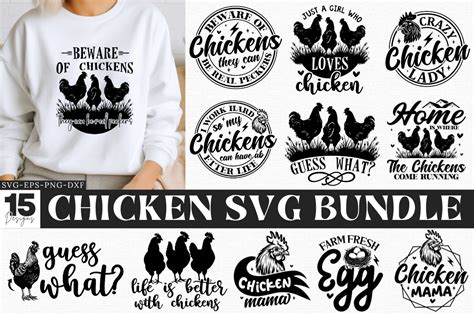 Chicken Svg Bundle Chicken Svg Design Graphic By Regulrcrative