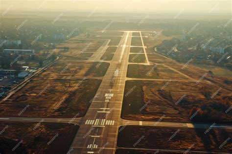 Premium Photo Daybreak Descent Aerial Airport Landing