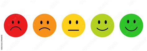 Emoji In Colour Rating Emojis Set In Different Colors Feedback