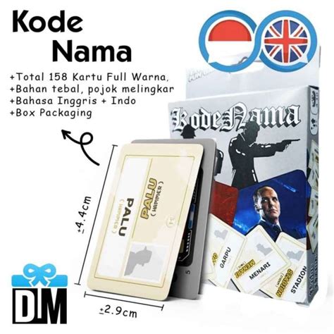 Jual Kartu Kode Nama Code Names Bahasa Indonesia Dan Inggris Murah Lengkap Di Seller Noelle