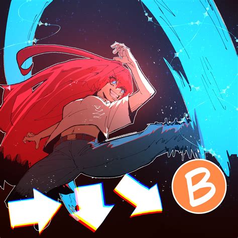 Yohanwrks Aozaki Aoko Melty Blood Tsukihime Highres 1girl Blue Eyes Blue Pants Breasts