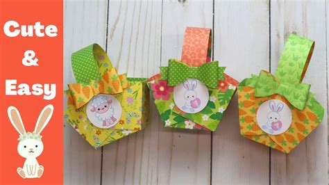How To Make An Easy Paper Easter Basket Youtube
