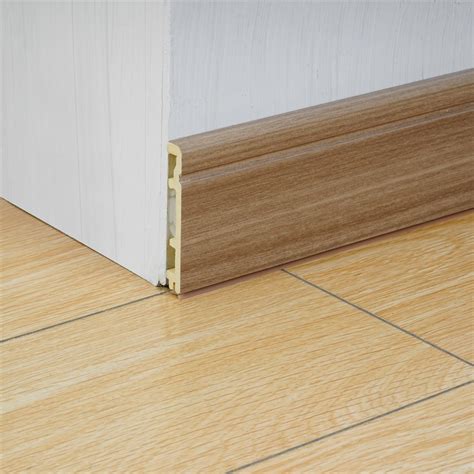 Custom Made 119mm Living Room Plastic Baseboard Molding Pvc Chamfered