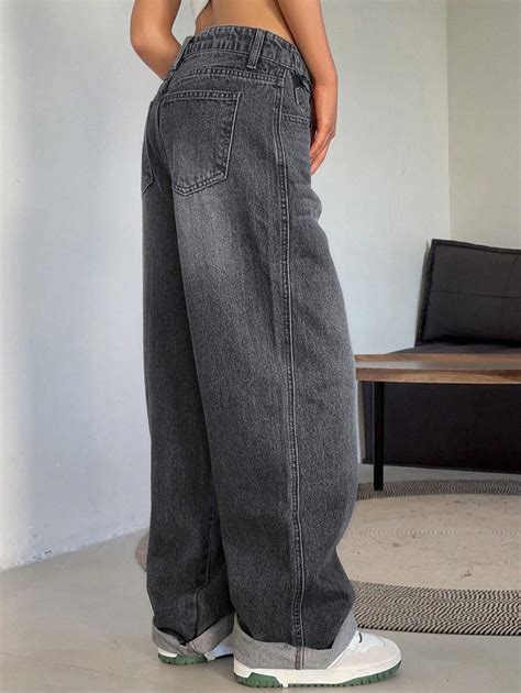 Dazy Slant Pocket Straight Leg Jeans Shein Usa