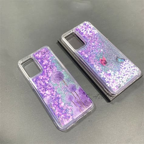 เคสโทรศัพท์มือถือแบบนิ่ม Tpu ใส มีทรายไหล ลายผีเสื้อ ดอกแดนดิไลออน กลิต