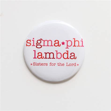 Sigma Phi Lambda Greek Motto Button Etsy