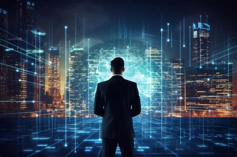 Premium Photo Securing Business And Financial Data Leveraging Cyber Security And Virtual