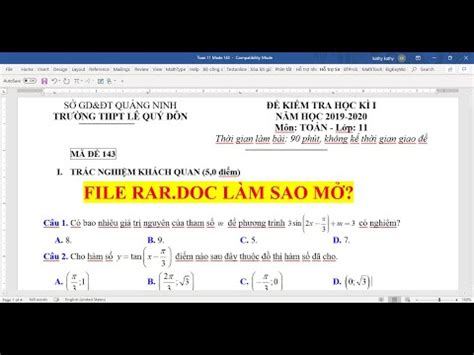 Hướng dẫn cách mở file tài liệu dạng rar doc tải trên face về máy tính