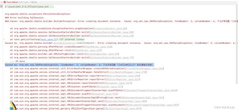 Caused by: org.xml.sax.SAXParseException； lineNumber: 2； columnNumber ...