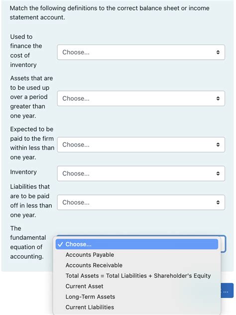Solved Match The Following Definitions To The Correct Chegg