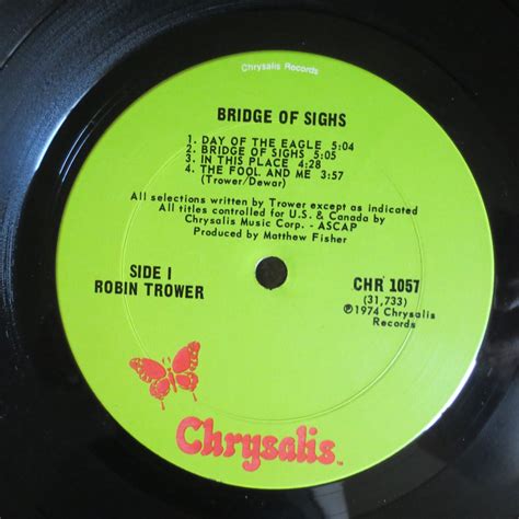 Robin Trower Bridge Of Sighs 1974 Lp Chr 1057 Ebay