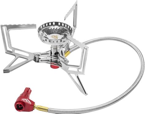 Пальник газовий туристичний зі шлангом Terra Naos Reduktor Сріблястий