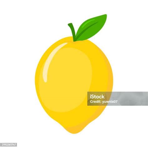 신선한 레몬 과일 와 잎 아이콘 벡터 일러스트 레이 션 에서 귀여운 만화 디자인 레몬에 대한 스톡 벡터 아트 및 기타 이미지 Istock