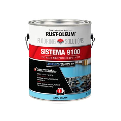 LAM Sistema 9100 Epoxi Mastic Azul Delfin Brillante 3 785L Paints Coats