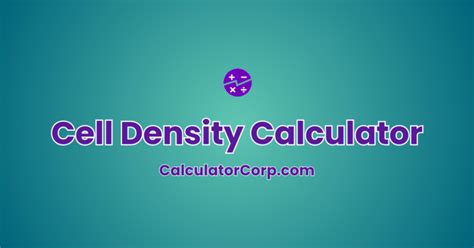 Cell Density Calculator Easily Determine Cells Per Ml In Your Sample