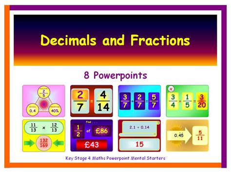 Ks4 Maths Mental Starters Decimals And Fractions Teaching Resources