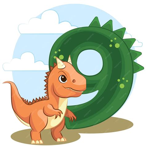 Premium Vector Cute Dinosaur Birthday Party With Numbering