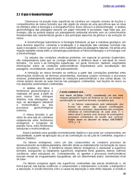 O Que É Geomorfologia Pdf Geomorfologia Terreno