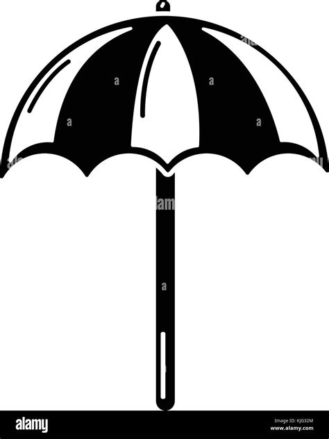 Beach Umbrella Icon Simple Black Style Stock Vector Image And Art Alamy