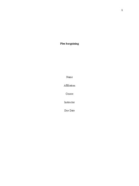 Plea Bargaining Pdf Plea Plea Bargain