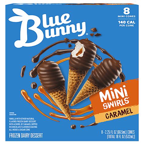 Blue Bunny Frozen Dairy Dessert Caramel Ea Ice Cream Cones Toppings Carlie C S
