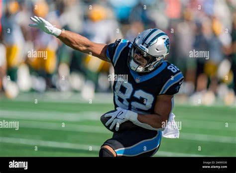 Carolina Panthers Tight End Tommy Tremble 82 Reacts During An Nfl