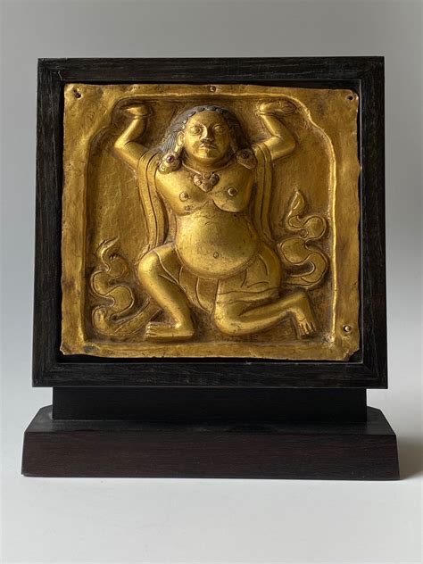 Proantic Golden Repoussé Tibet Xviii Th