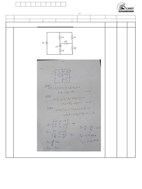 Iat I Question Paper With Solution Of 18ec32 Network Theory Dec 2021 Dr Suganya S Pdf