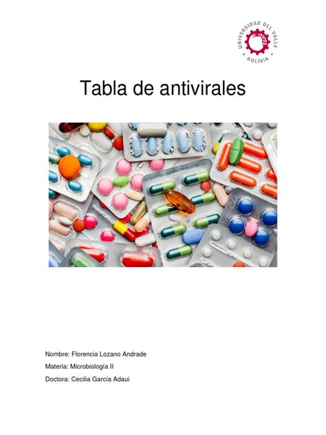 Tabla De Antivirales Pdf