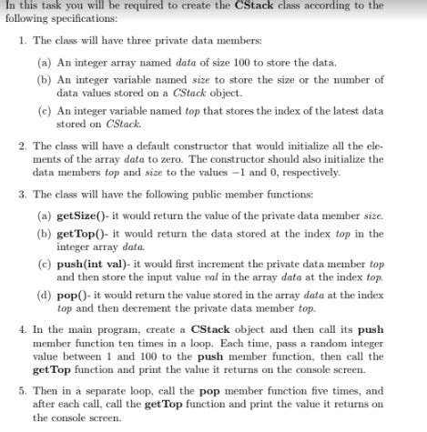 Solved In This Task You Will Be Required To Create The Chegg