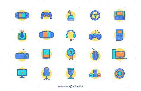 Video Game Icon Collection Vector Download