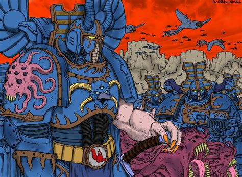Warhammer Thousand Sons Legion Art By Gray Skull Pretty Cool How To Look Pretty