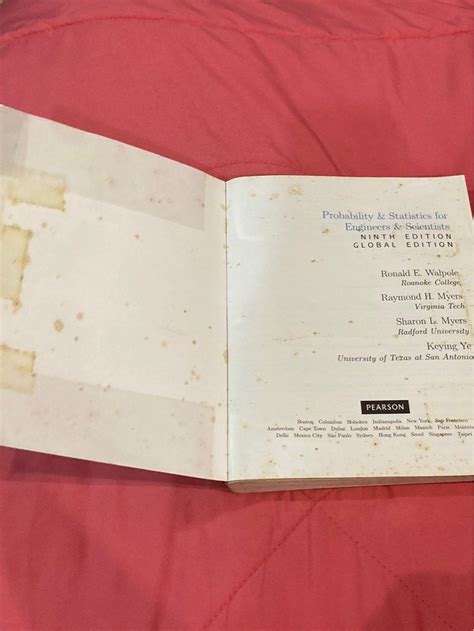 Pearson Probability And Statistics For Engineers And Scientists 9th Edition