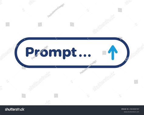 Ai Prompt Input Icon Chatbot Command Stock Vector Royalty Free