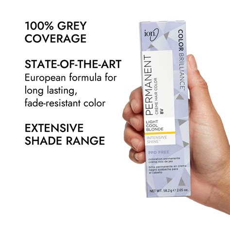 Ion 8v Light Cool Blonde Permanent Creme Hair Color By Color Brilliance